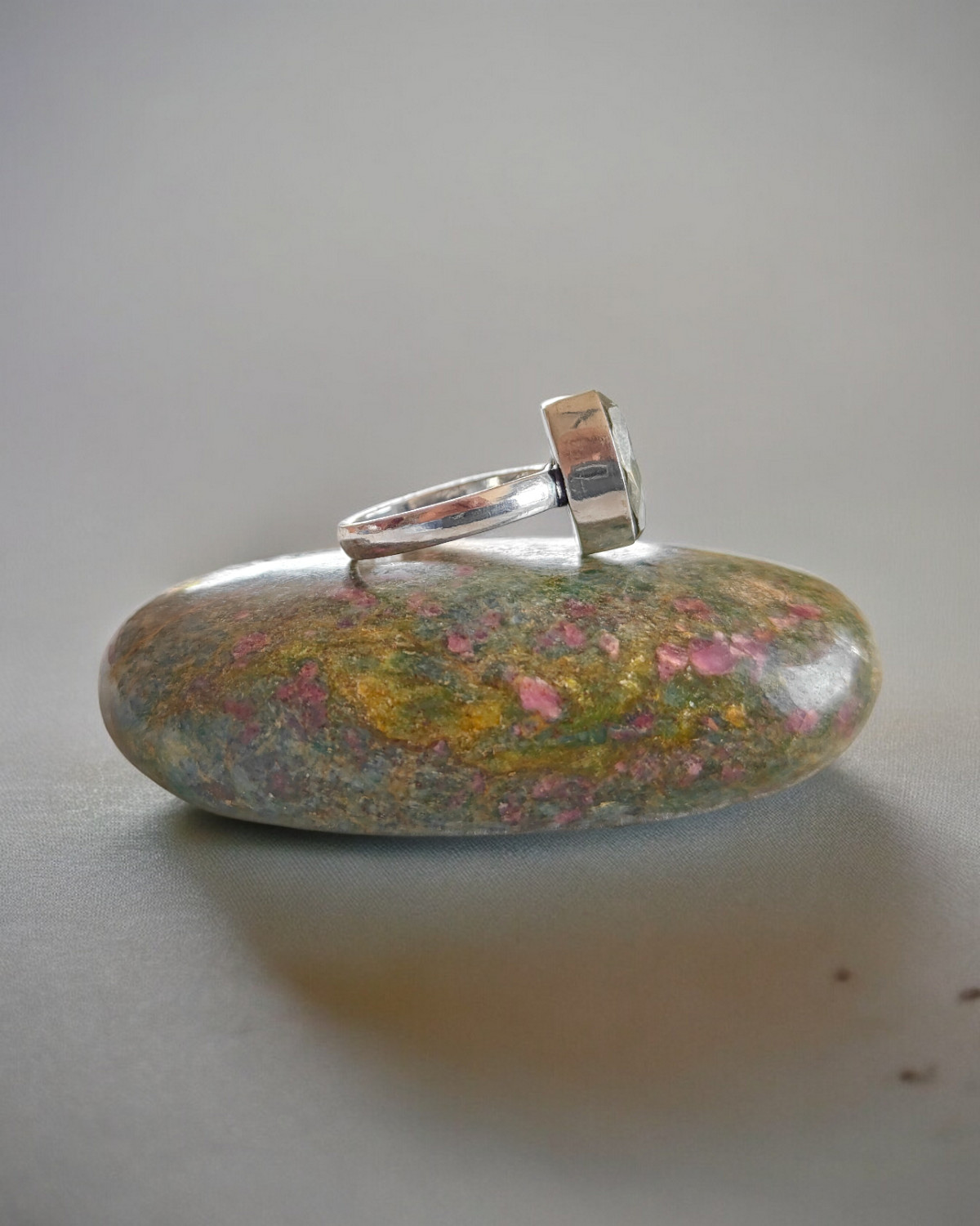 Pyrite Diamond Cut Polish Ring - Kheteshwar Rudraksh