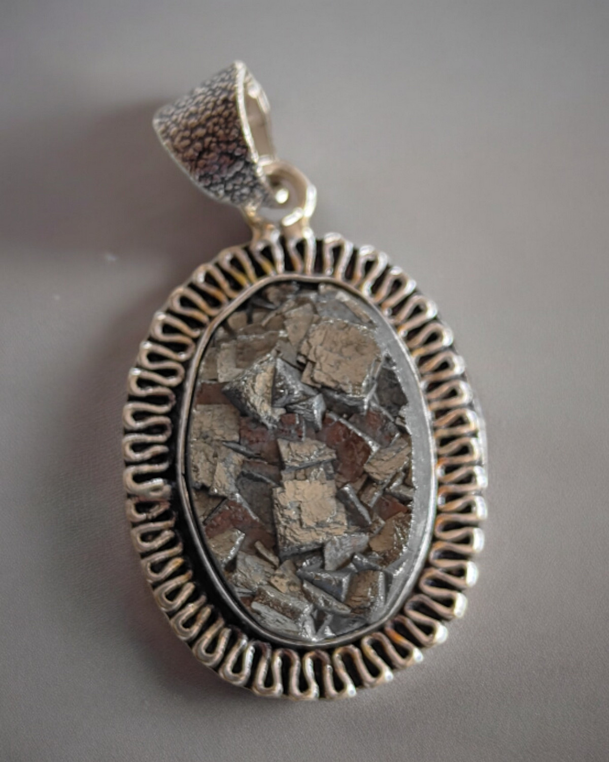 Pyrite Rough Pendant - Kheteshwar Rudraksh
